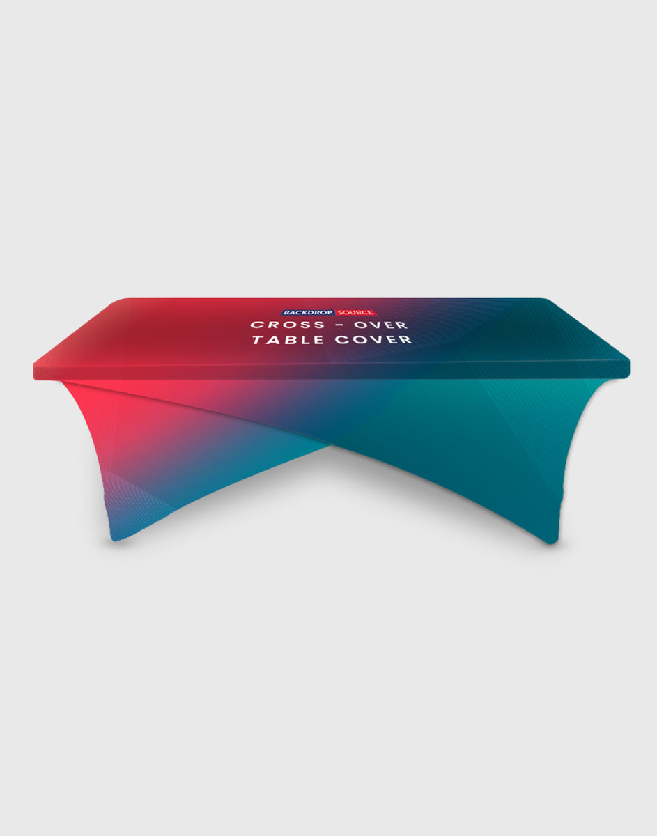 Cross-over Stretch Table Cover for Events – Backdropsource UAE