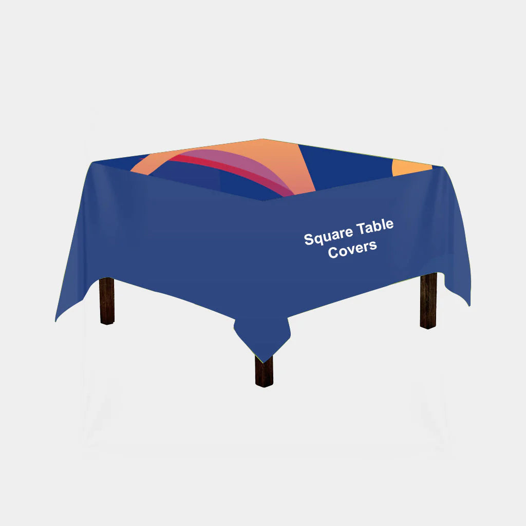 Square Tablecloth Cover Printing for Promotions – Backdropsource UAE