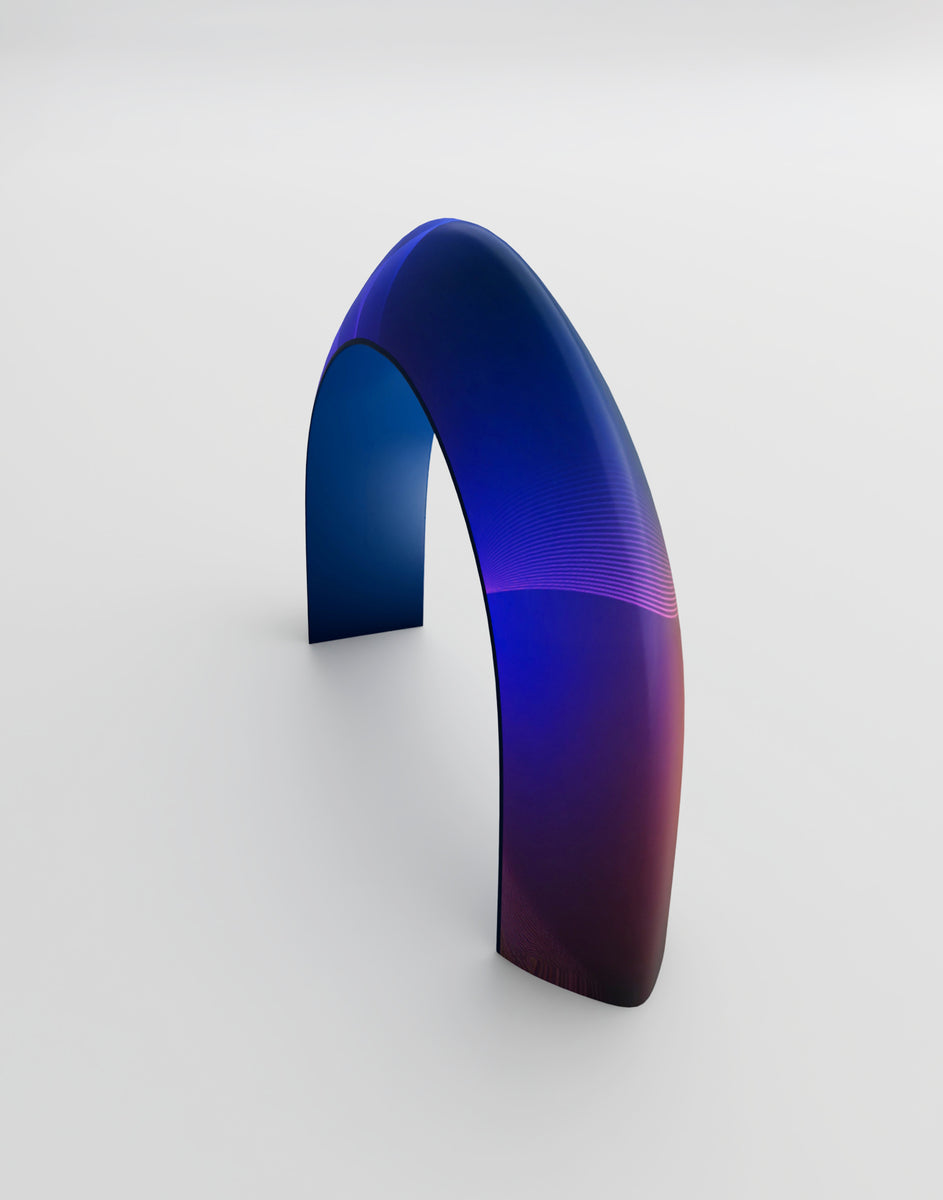 3D Triangular Prism Tension Fabric Arch – Exhibition Stand UAE ...