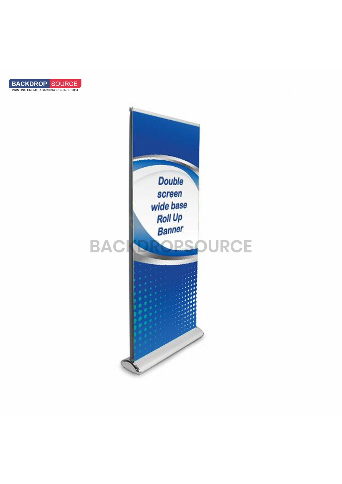 Double-sided wide base Roll Up Banner – Backdropsource UAE