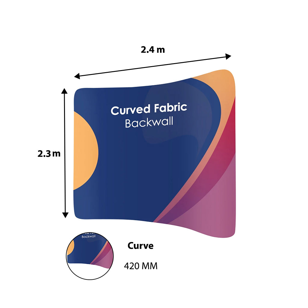 Curved Tension Portable Media Wall UAE | Trade Show and Event Display ...