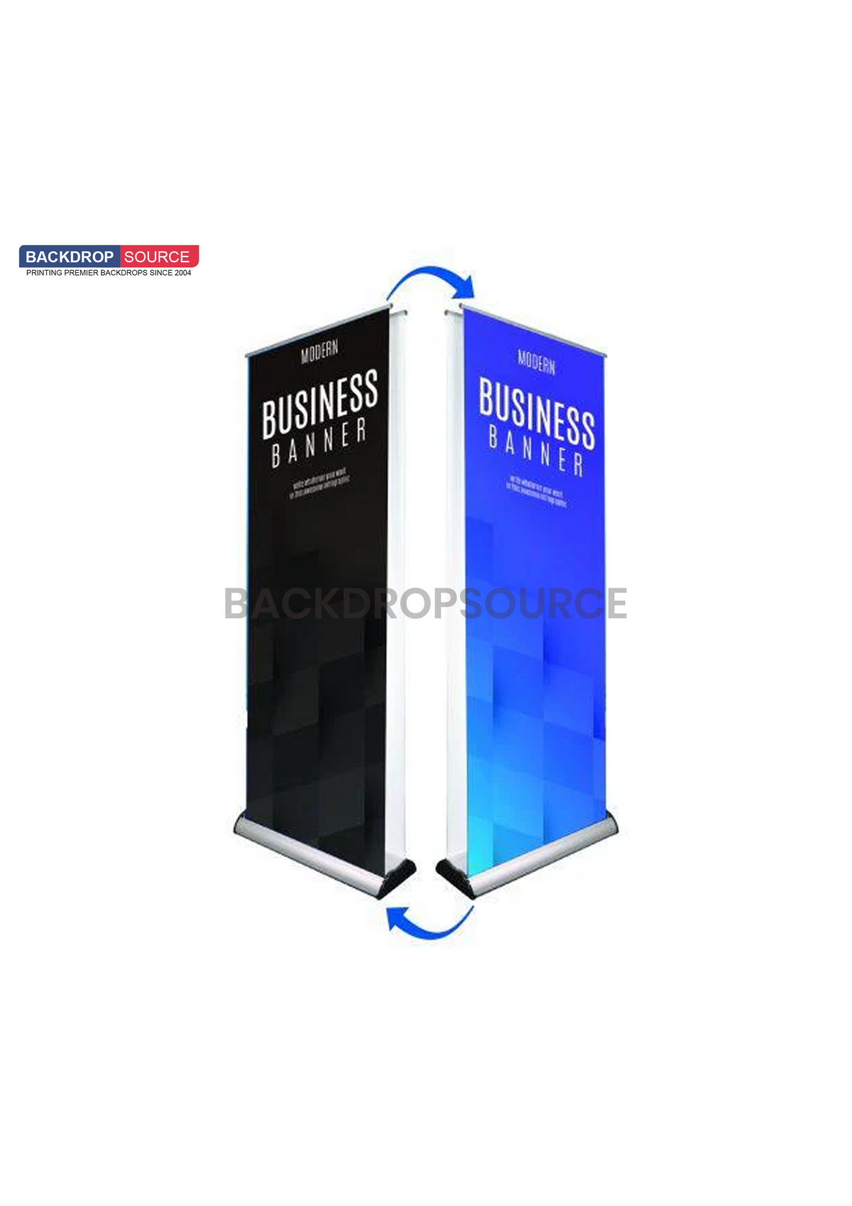 Double-sided wide base Roll Up Banner – Backdropsource UAE