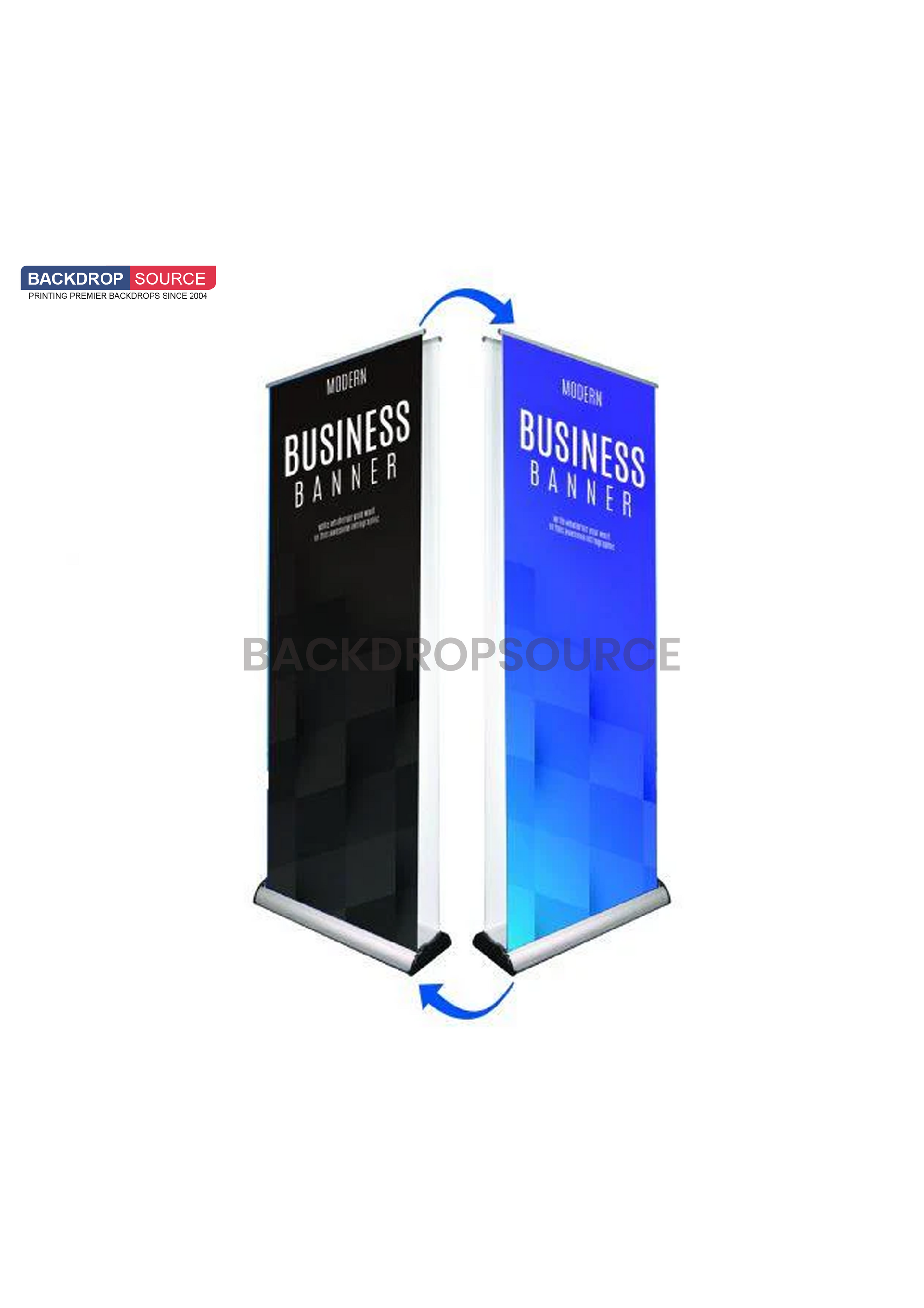 Double-sided wide base Roll Up Banner – Backdropsource UAE