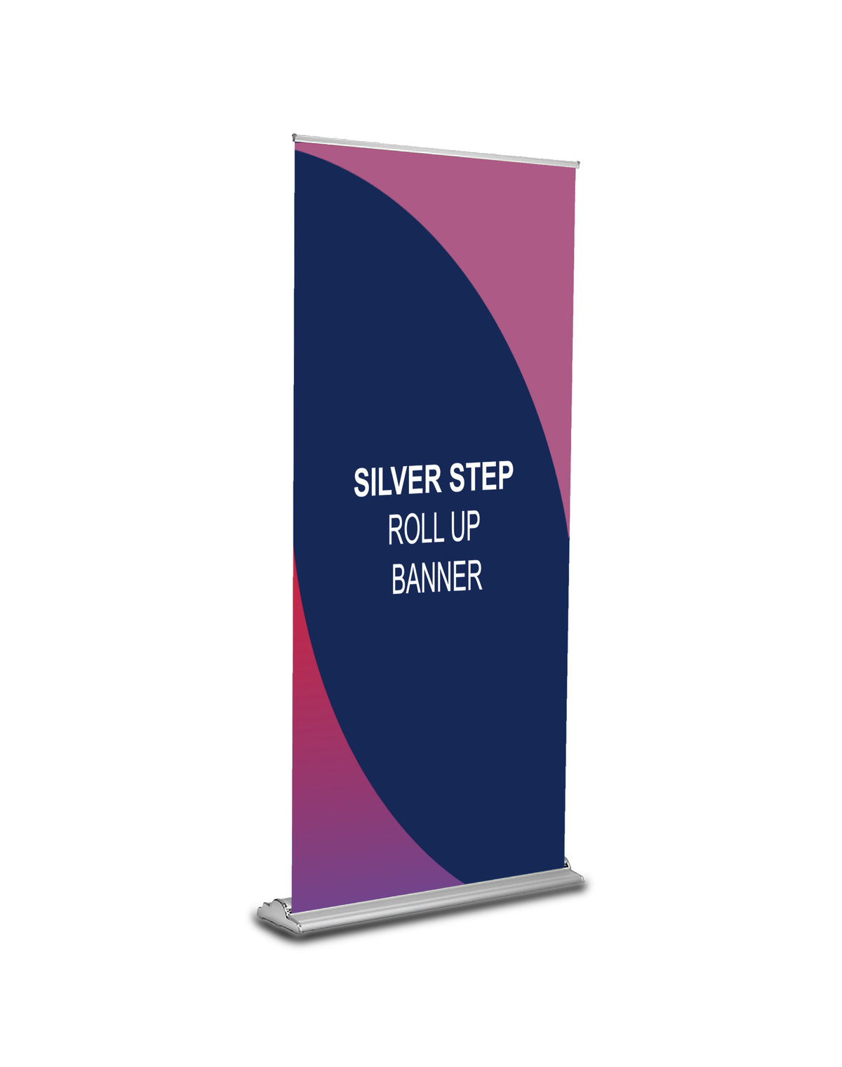 Silver Step Roll-Up Banner – Backdropsource UAE
