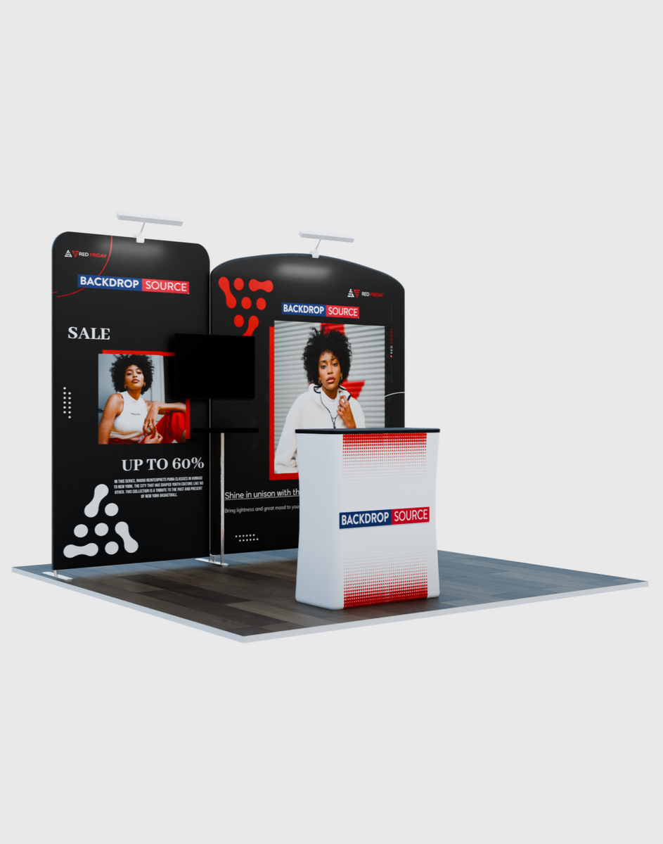 10ft Portable Booth Display for Trade Shows – Backdropsource UAE