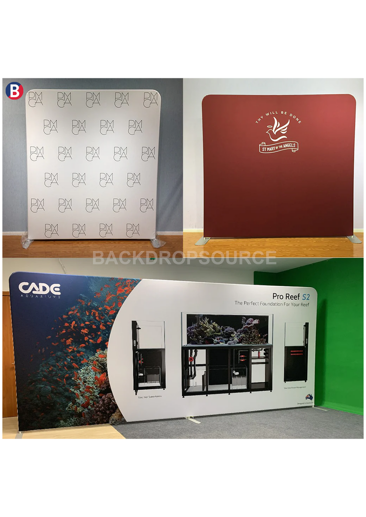 Premium Straight Tension Fabric Backdrop Display | Custom Trade Show ...