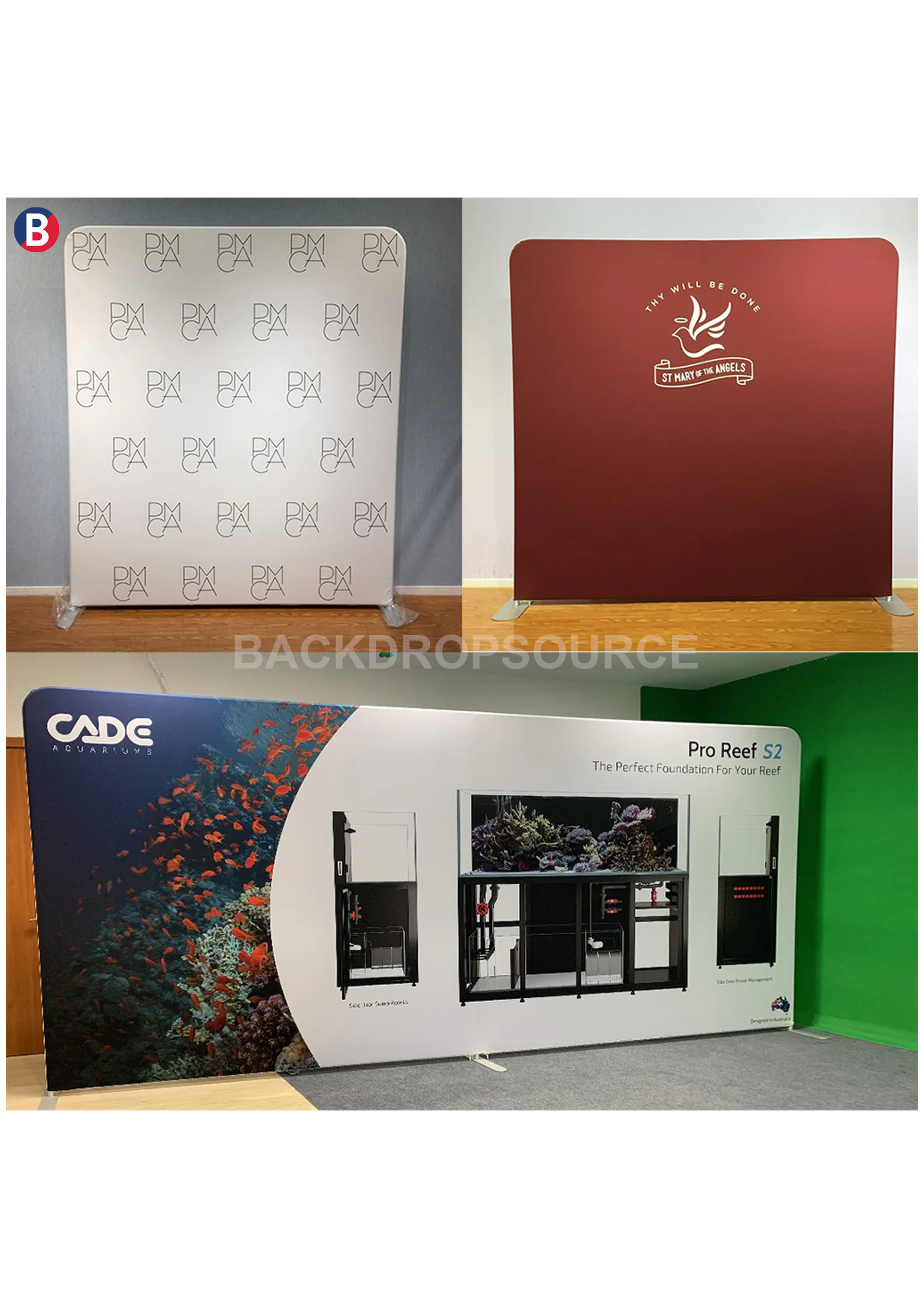 Premium Straight Tension Fabric Backdrop Display | Custom Trade Show ...